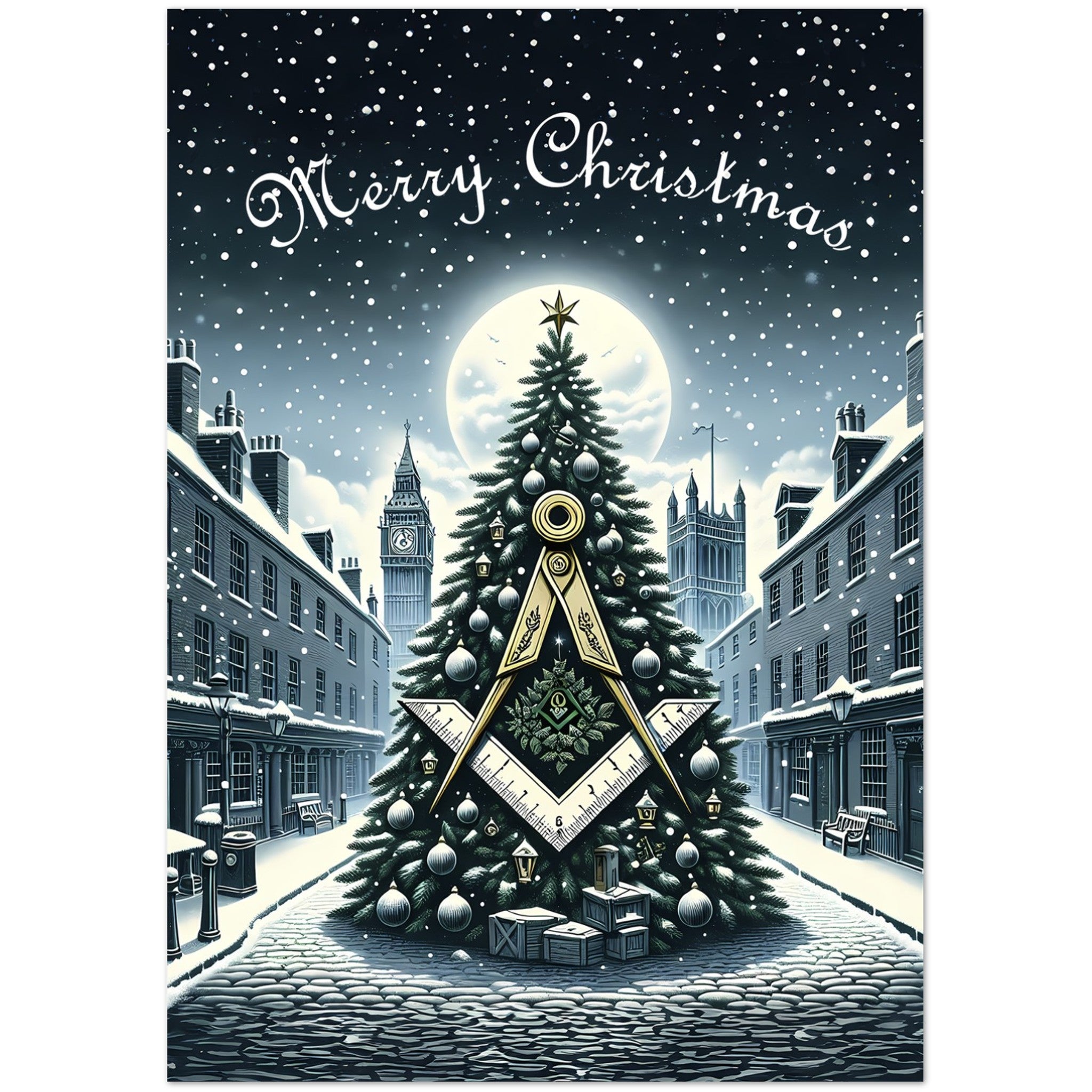 Masonic Themed Traditional Christmas Cards – On The Square