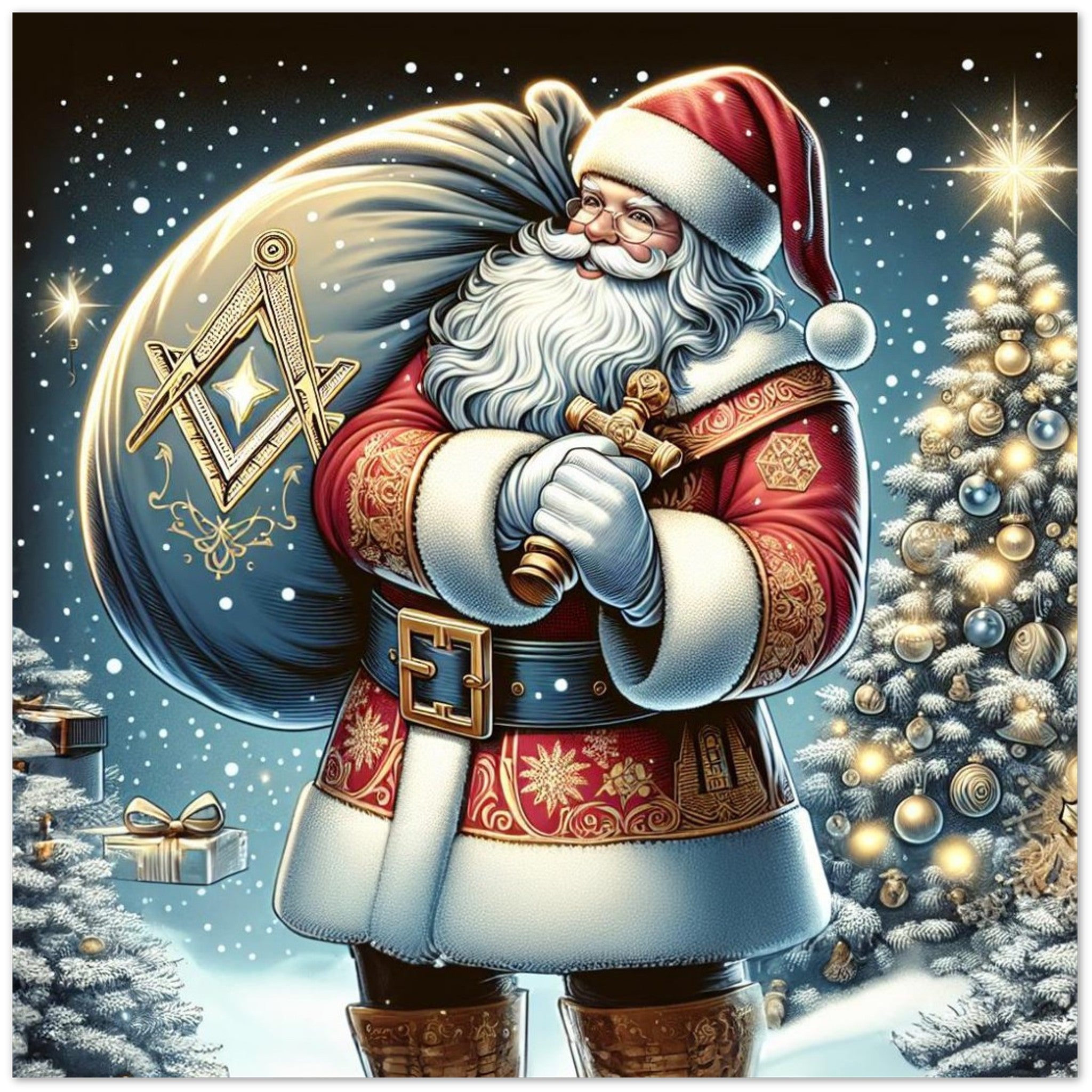 Masonic Themed Traditional Christmas Cards – On The Square